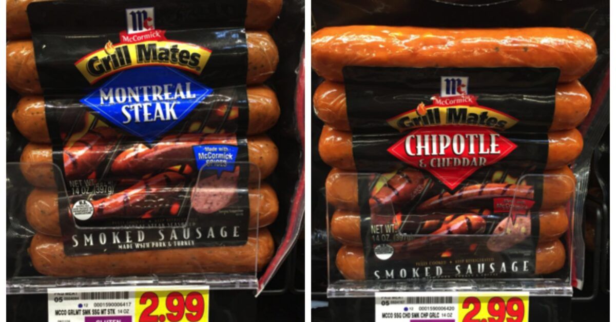 NEW McCormick Coupon | Grill Mates Smoked Sausages as low as $1.99 at ...