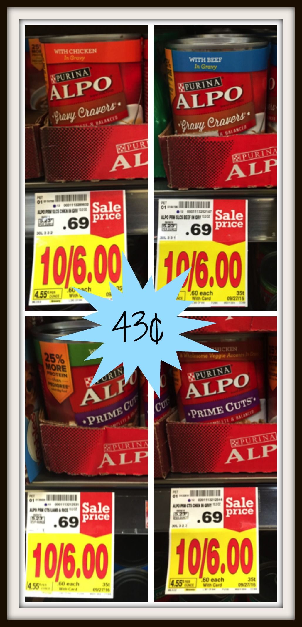 Alpo Wet Dog Food Cans as low as 27¢ each at Kroger! - Kroger Krazy