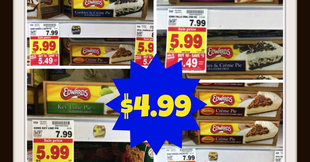 NEW Edwards Pie Coupon + Kroger Mega Event Deal Scenario! - Kroger Krazy