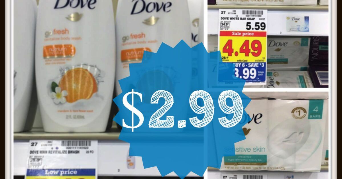 NEW Dove Coupons = Great Deals on Bar Soap + Body Wash at Kroger ...