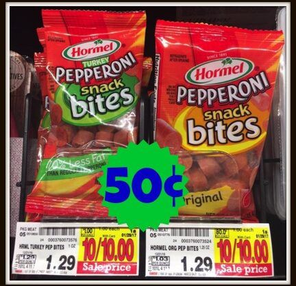 Hormel Pepperoni Snack Bites are just 50¢ each at Kroger Right Now ...