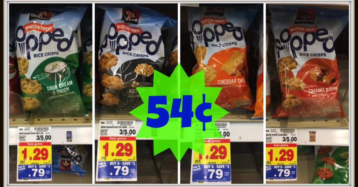 Quaker Popped Rice Snacks JUST 54¢ During Kroger Mega Event! - Kroger Krazy