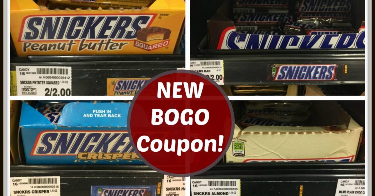 NEW BOGO Snickers Coupon = $0.50 Candy Bars at Kroger! - Kroger Krazy