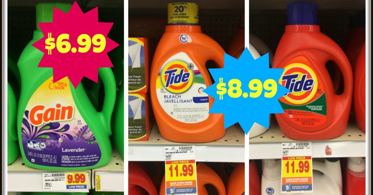 NEW $3.00 Tide/Gain Coupon = Laundry Detergent as low as $6.99 at ...