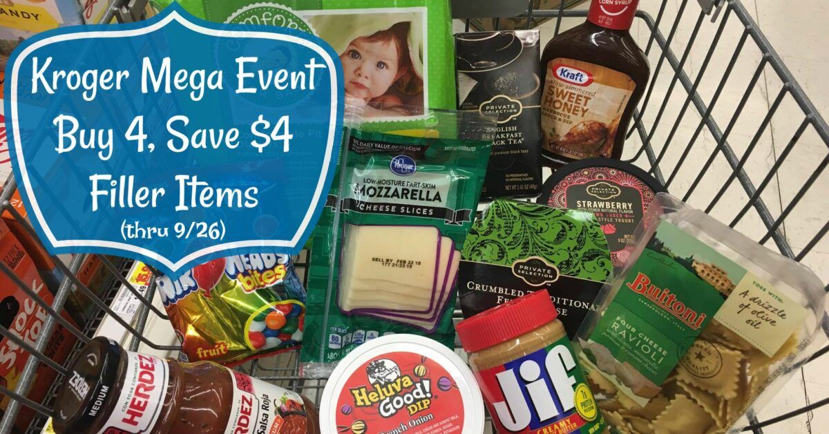 Kroger Buy 4, Save $4 Mega Event Filler Items - Kroger Krazy