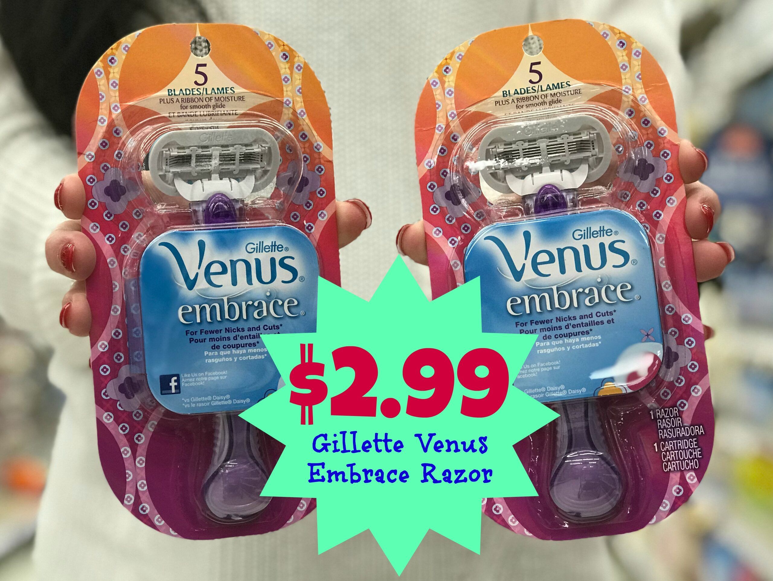 Gillette Venus Embrace Razors ONLY $2.99 with Kroger Mega Event ...
