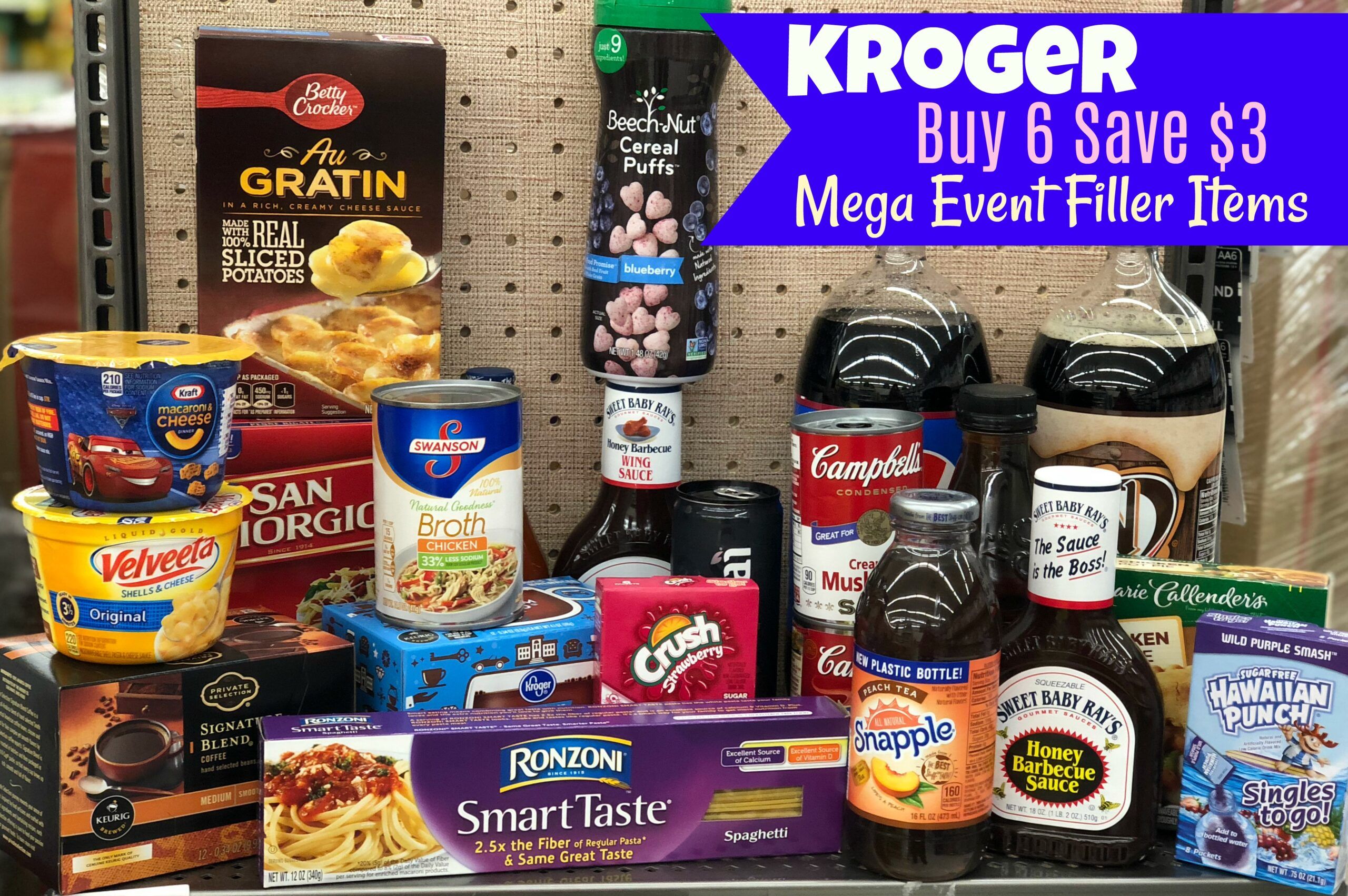 Kroger Mega Event Buy 6 Save $3 Filler Items Inclusion List - Kroger Krazy