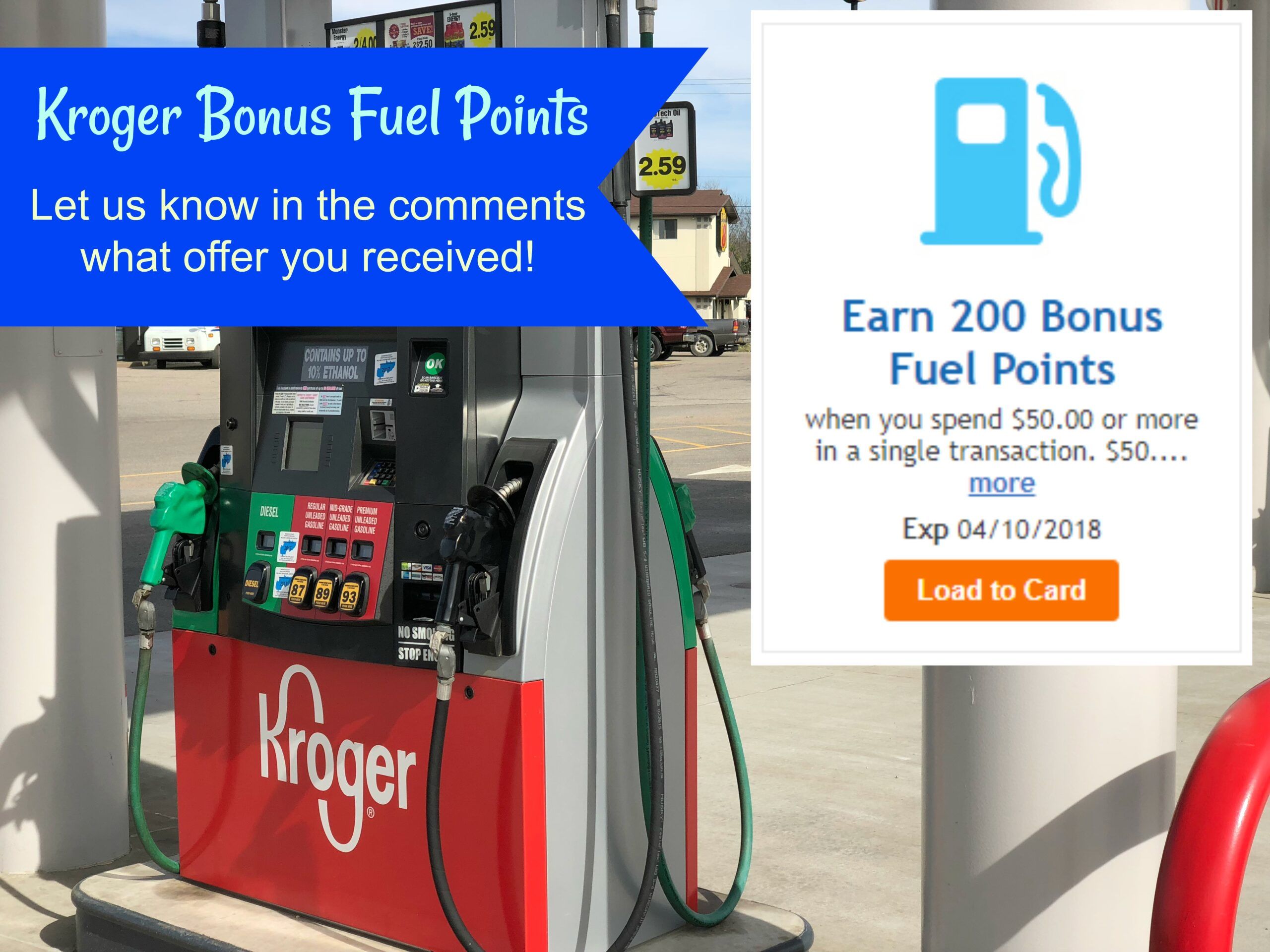 Kroger Bonus Fuel Points! What Offer Did You Receive? - Kroger Krazy
