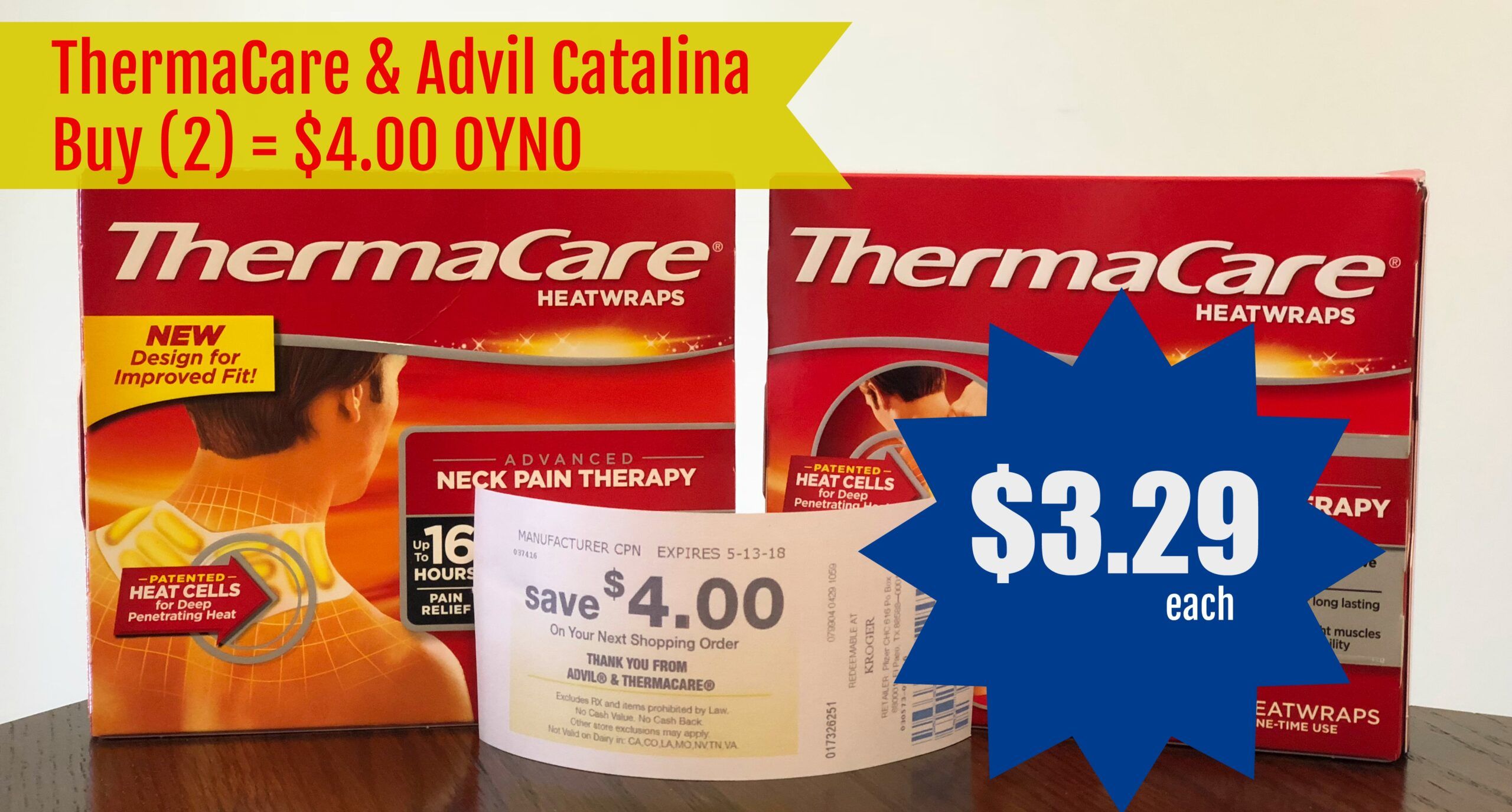 ThermaCare Catalina | Pay as low as $3.29 for Heatwraps at Kroger ...