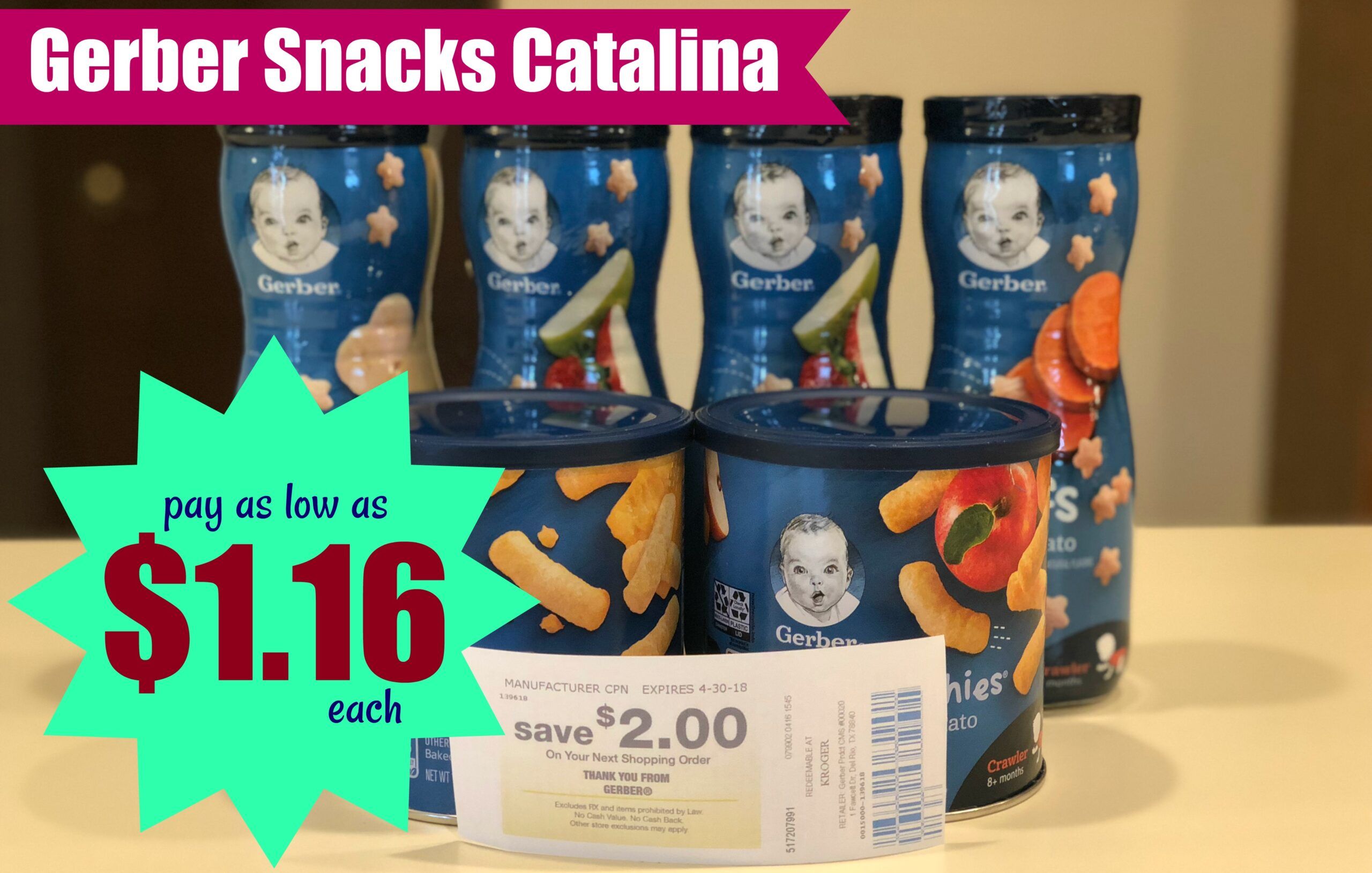 Gerber Snacks Catalina | Pay as low as $1.16 each at Kroger! - Kroger Krazy