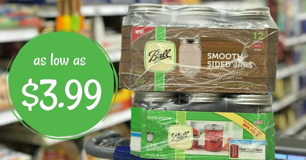 Score 12-Pack Cases of Ball Jars for as low as $3.99 each at Kroger ...