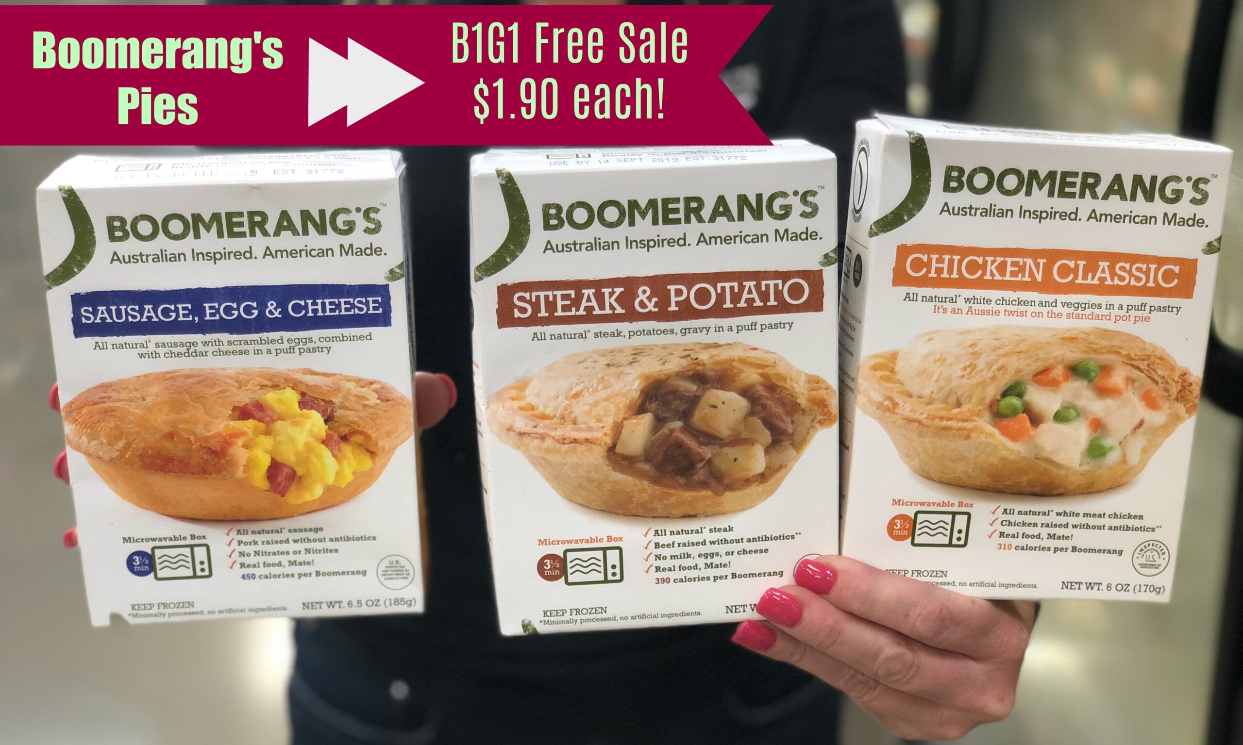 Boomerang's Pies B1G1 Free Sale | Pay $1.90 each at Kroger!! - Kroger Krazy