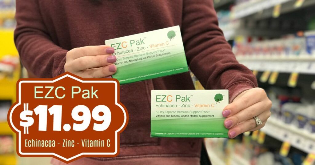 EZC Pak (Echinacea - Zinc - Vitamin C) Immune Support Pack ONLY $11.99 ...