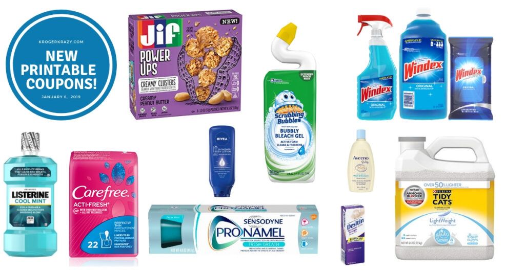 New Printable Coupons!! Windex, Scrubbing Bubbles, Carefree, Listerine ...