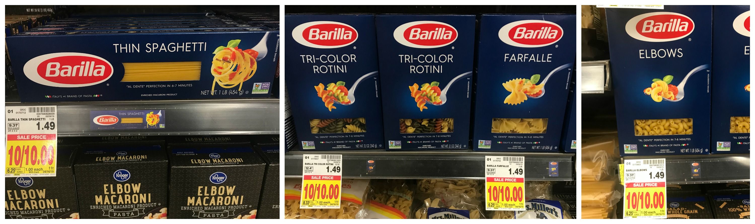 Barilla Blue Box Pasta JUST $0.73 each at Kroger!! (Reg Price $1.49 ...