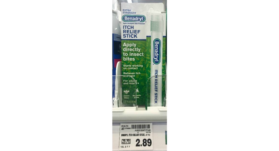 Benadryl Itch Relief Stick JUST $1.89 at Kroger! - Kroger Krazy