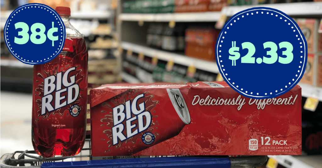 TODAY ONLY! Pick up Big Red Soda Pop 2 liters for ONLY 38¢ each at ...