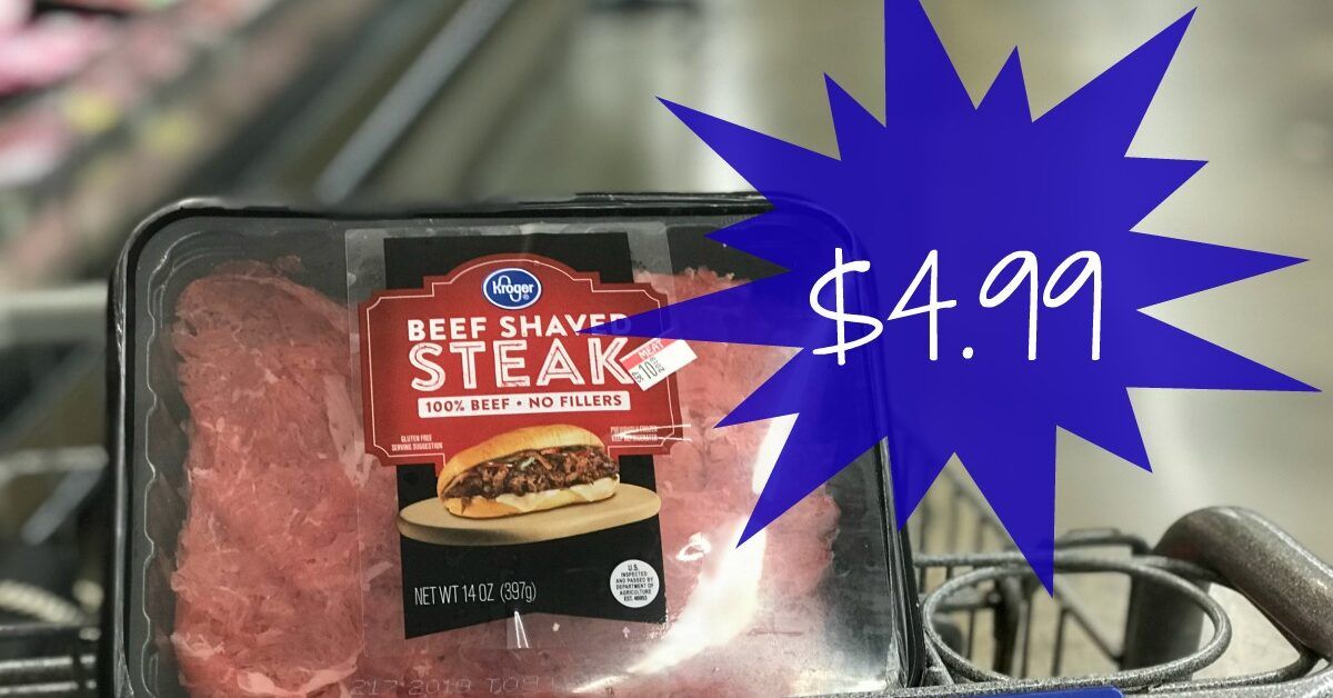 Kroger brand Beef Shaved Steak JUST $4.99!! - Kroger Krazy