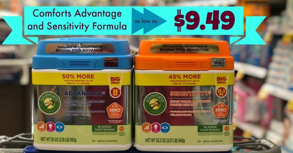 Comforts Advantage and Sensitivity Formula as low as $9.49 each (Reg ...