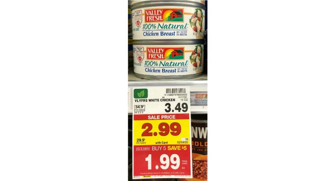 Valley Fresh 100% Natural Canned Chicken Breast JUST $1.49 each at ...