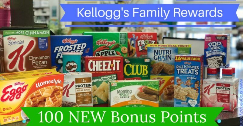 100 NEW Kellogg's Rewards Bonus Points! - Kroger Krazy