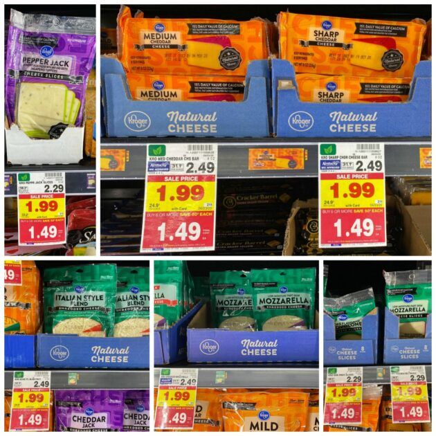 Kroger Brand Cheese (Blocks, Shreds and Slices) ONLY $1.49 with Kroger ...