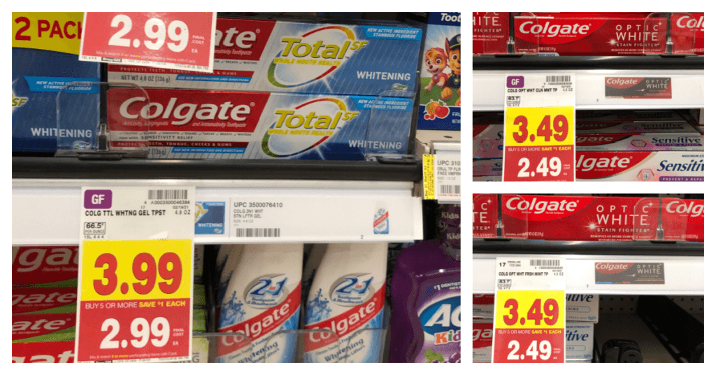 Grab Colgate Toothpastes for as low as $0.49 each During Kroger Mega ...