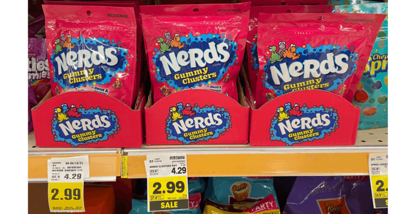 Nerd Clusters (the BIG bags) are JUST $1.49 at Kroger!! (Reg Price $4. ...