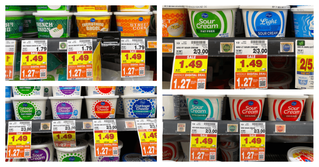 Kroger Sour Cream, Dips, or Cottage Cheese are JUST $1.27!!! - Kroger Krazy