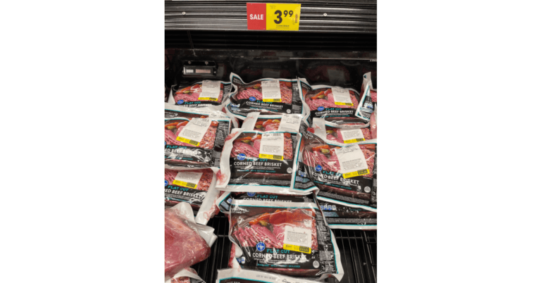 Kroger Corned Beef Briskets are $3.99 per pound in the Meat Department ...
