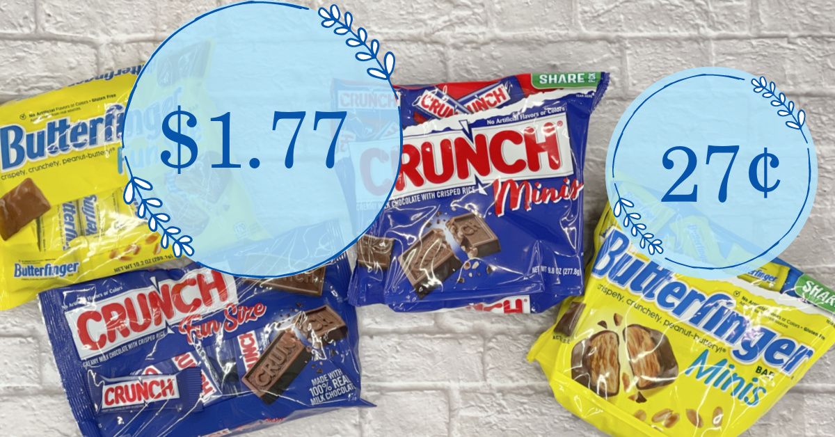 Butterfinger, Baby Ruth & Crunch Fun Size Bags Just $1.77! Minis are 27 ...