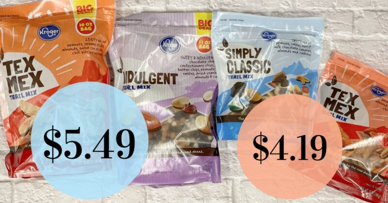 Kroger brand Trail Mix is as low as $4.19 - Kroger Krazy