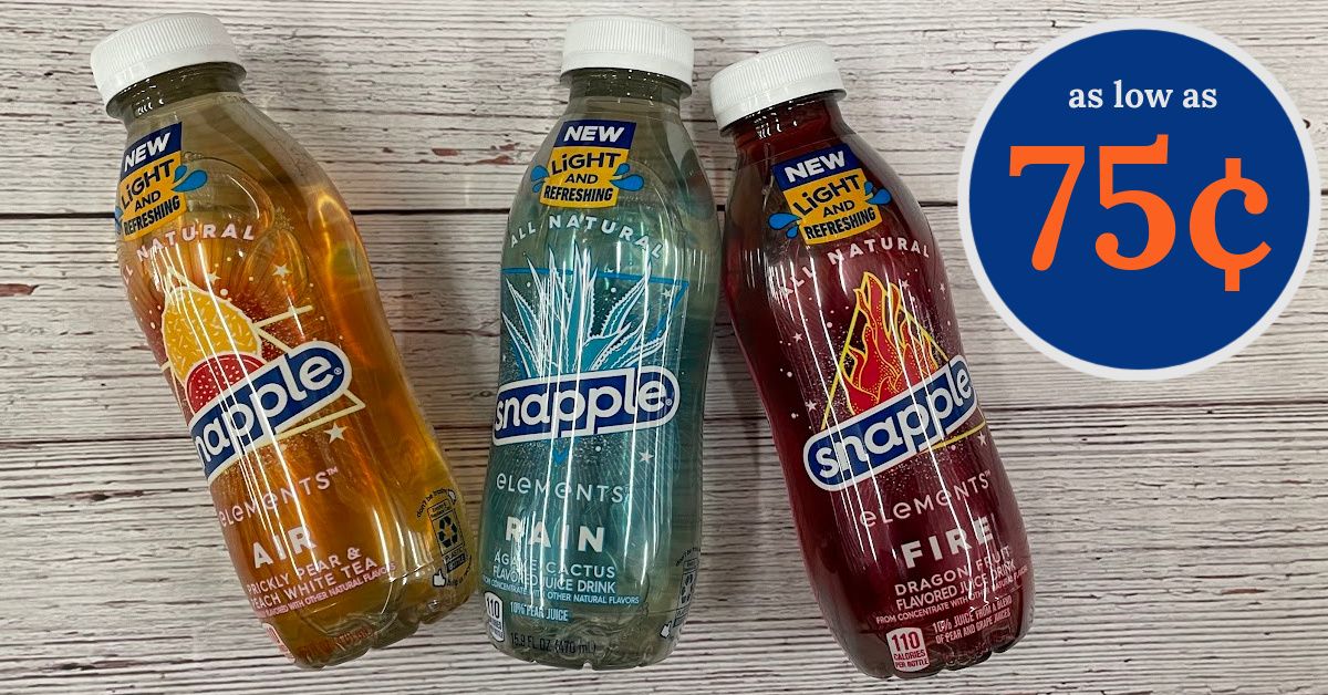 Snapple Elements only 75¢ at Kroger! - Kroger Krazy