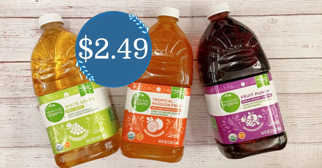 Simple Truth Organic Juices only $2.49 at Kroger! - Kroger Krazy