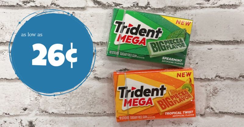 Trident Mega Gum as low as 26¢! - Kroger Krazy