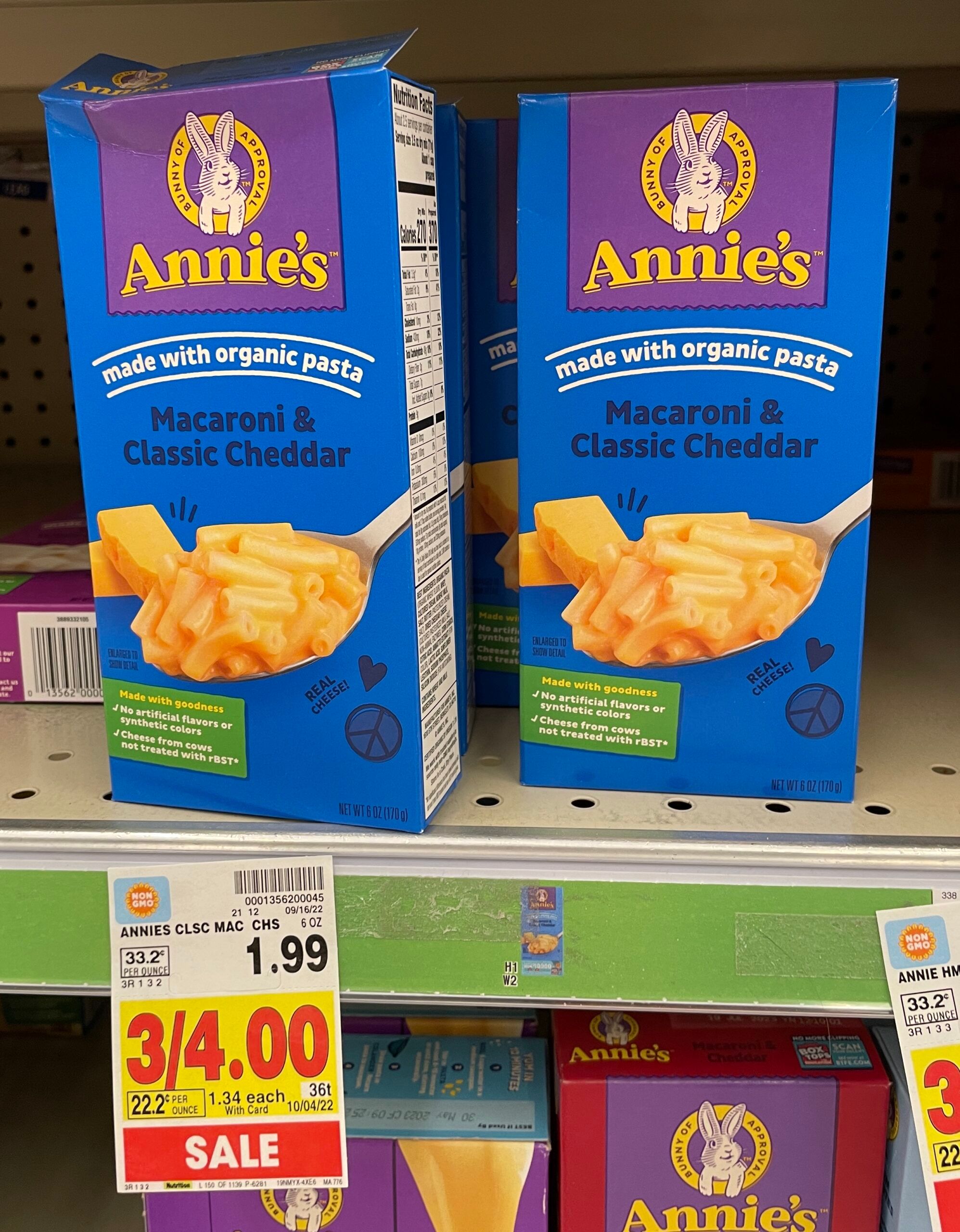 Annie's Mac and Cheese ONLY $1.34! - Kroger Krazy