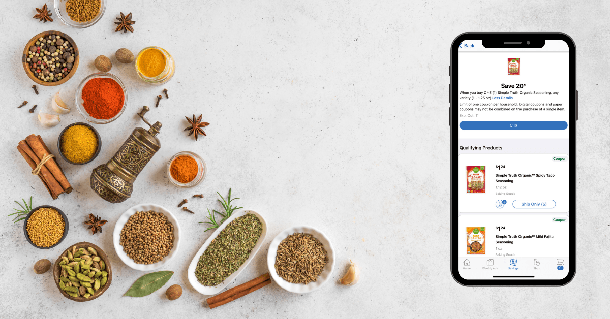Simple Truth Organic Seasoning Packet ONLY 80¢! - Kroger Krazy
