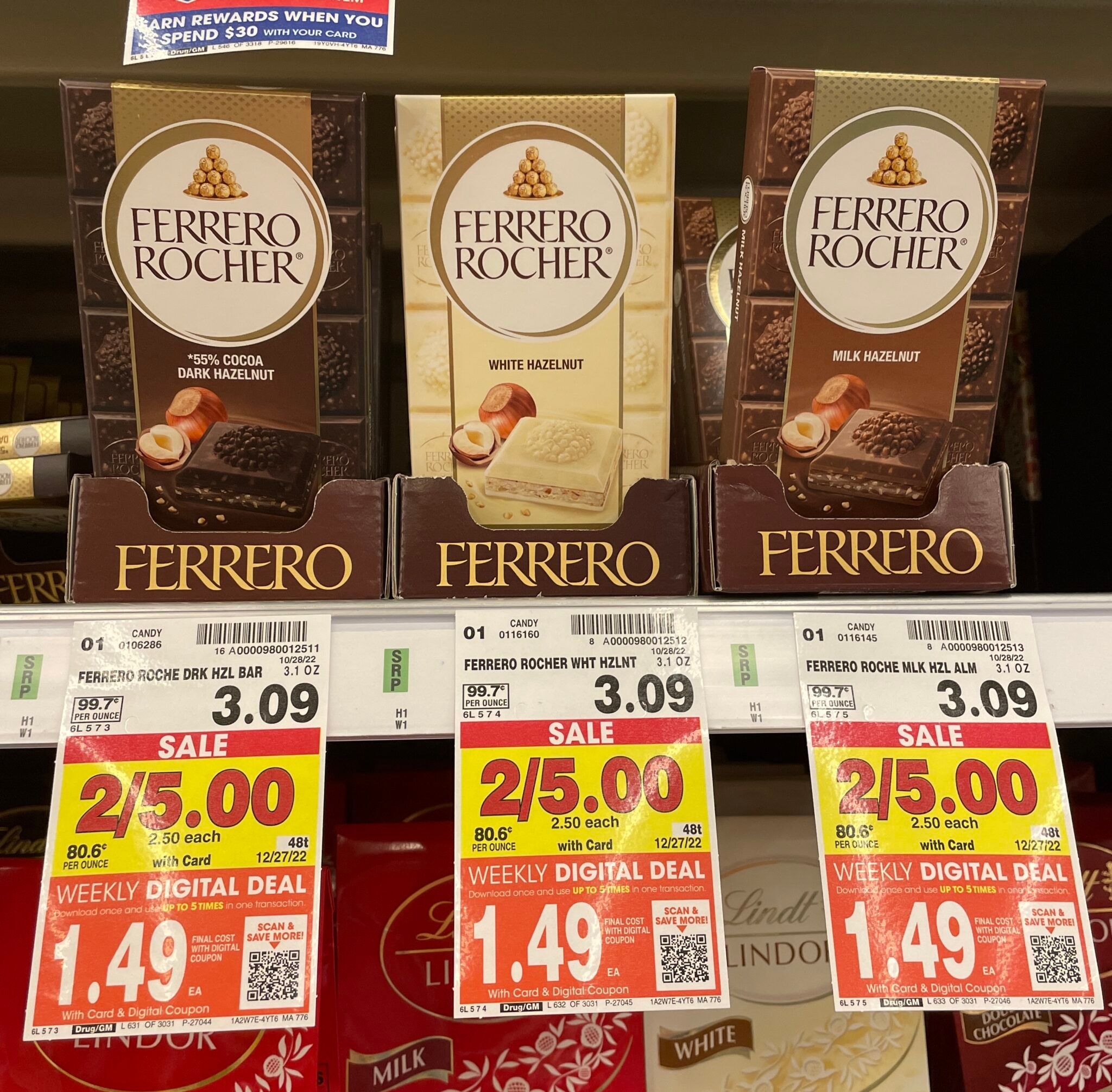 Ferrero Rocher Chocolate Bar as low as 49¢! - Kroger Krazy