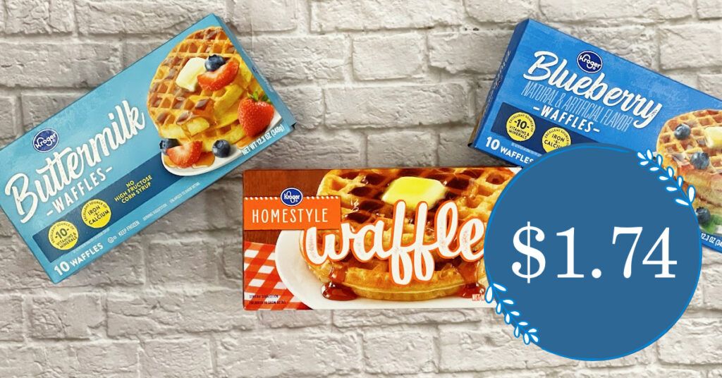 Kroger Frozen Waffles are $1.74! - Kroger Krazy