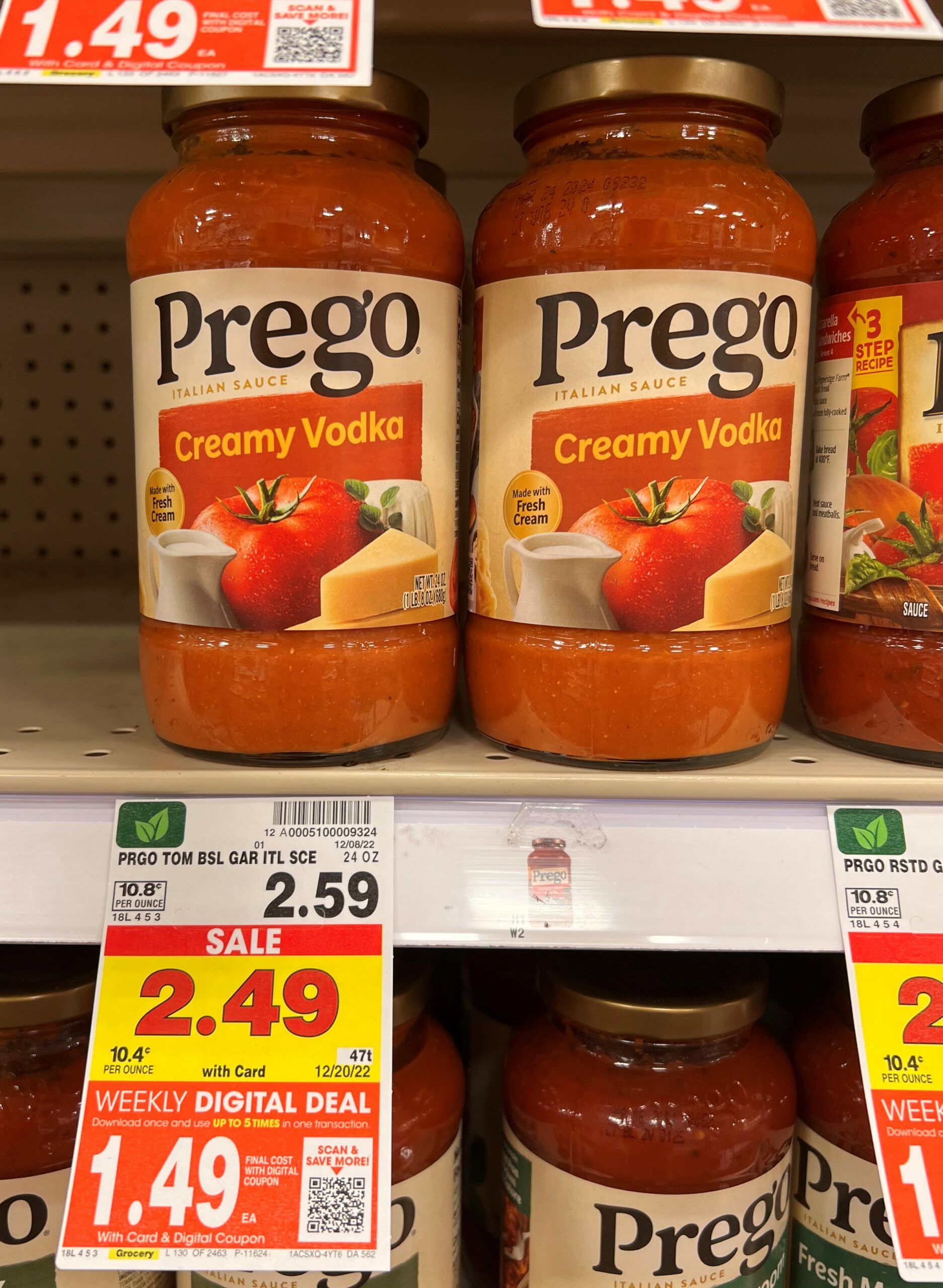 Prego Pasta Sauce as low as $1.49! - Kroger Krazy