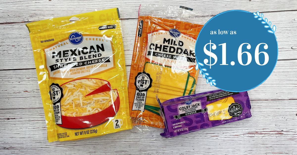 Kroger Cheese Blocks, Shreds and Slices are as low as $1.66! - Kroger Krazy