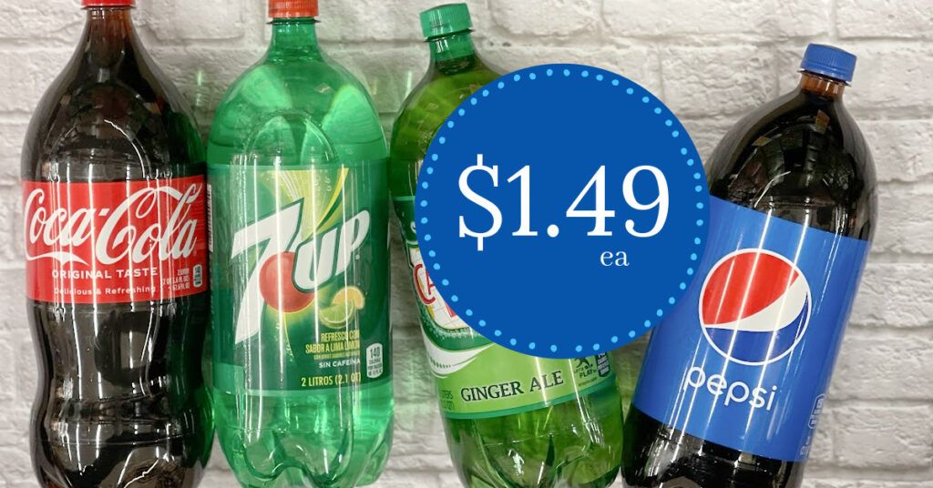Get 2 Liter Pops at Kroger for $1.49 each! (7UP, Pepsi, Coca-Cola ...