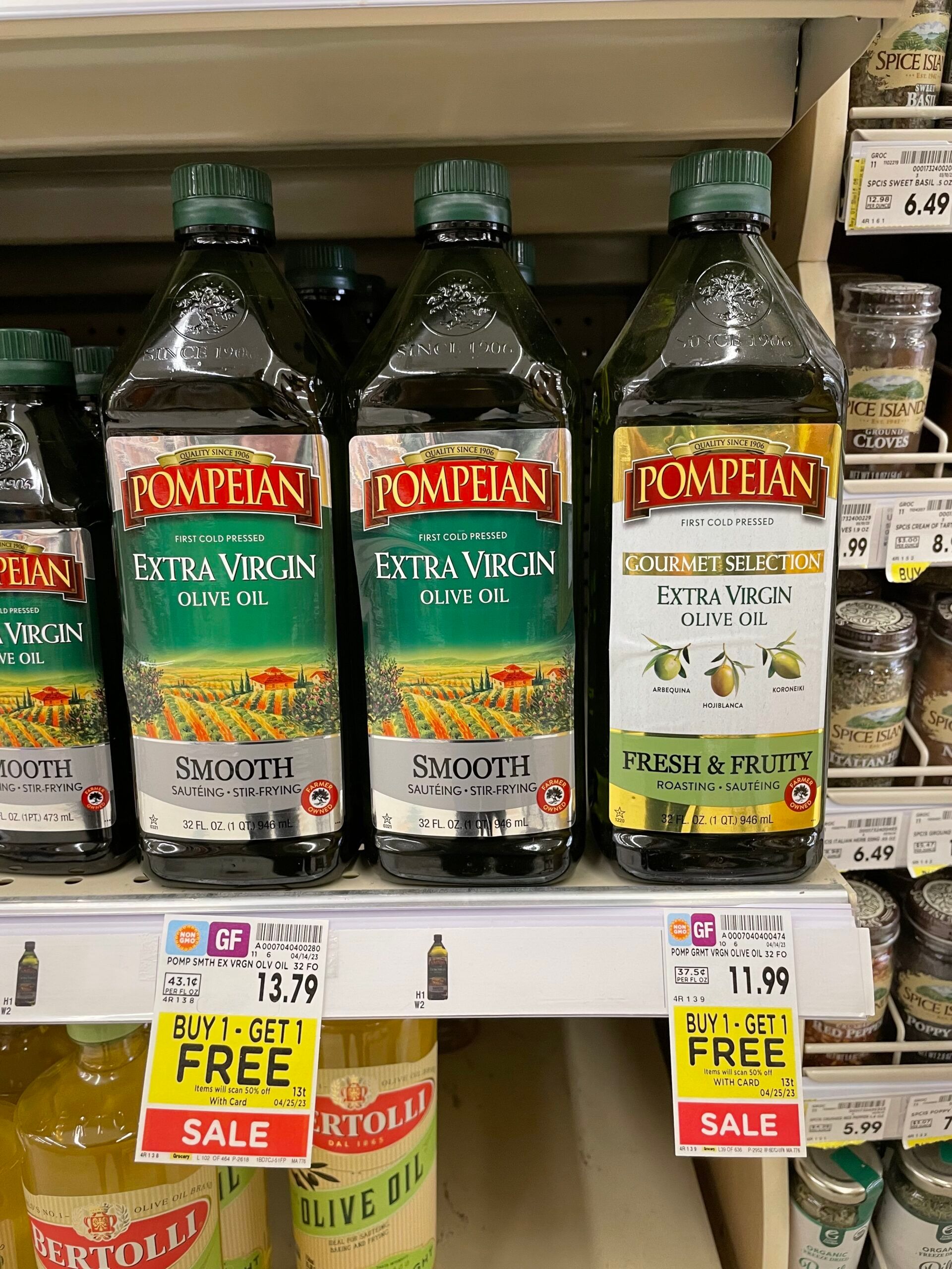 Pompeian Extra Virgin Olive Oil is B1G1 FREE at Kroger! - Kroger Krazy
