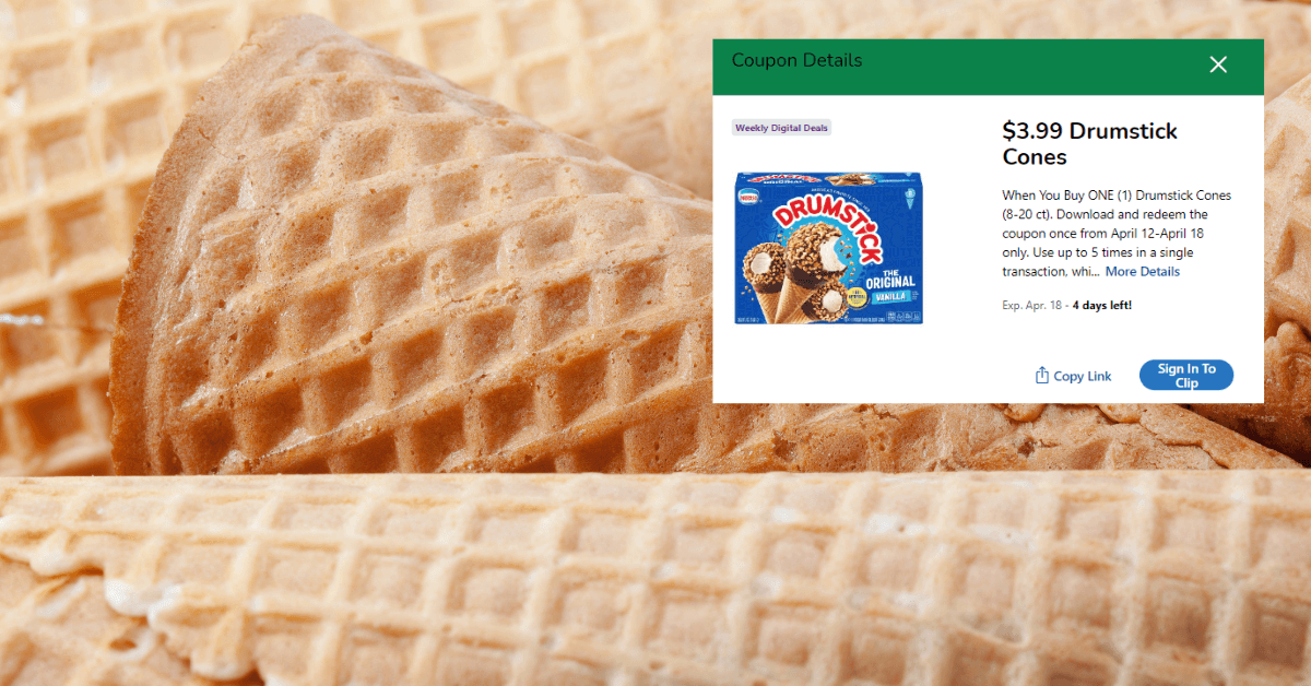 Drumstick Cones are $3.99 - Kroger Krazy