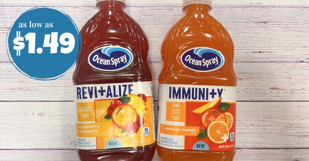 Ocean Spray Immunity or Revitalize as low as $1.49! - Kroger Krazy