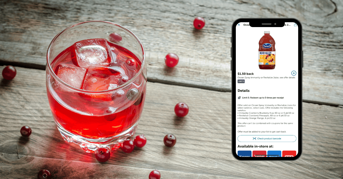 Ocean Spray Immunity or Revitalize as low as $1.49! - Kroger Krazy