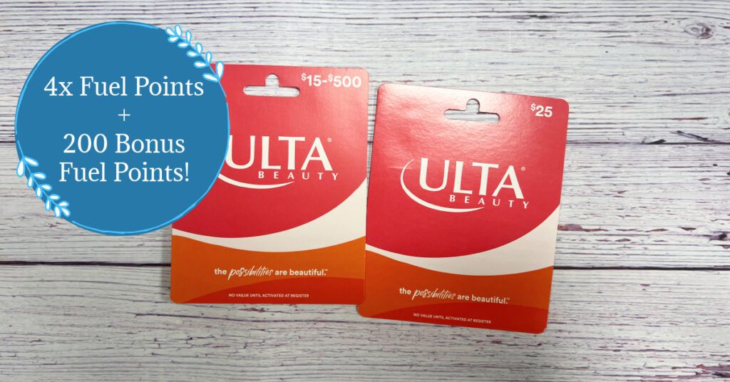 200 Bonus Fuel Points On Ulta Gift Card 4x Fuel Points Kroger Krazy 200 Bonus Fuel Points On Ulta Gift Card 4x Fuel Points Kroger Krazy