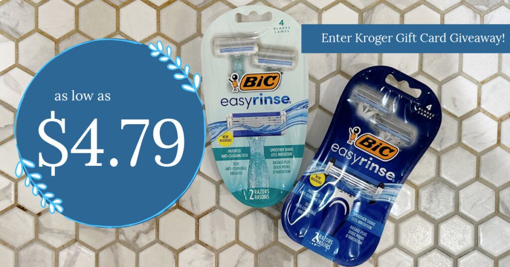 NEW BIC® Easy Rinse™ Disposable Razors are as low as $4.79 at Kroger ...