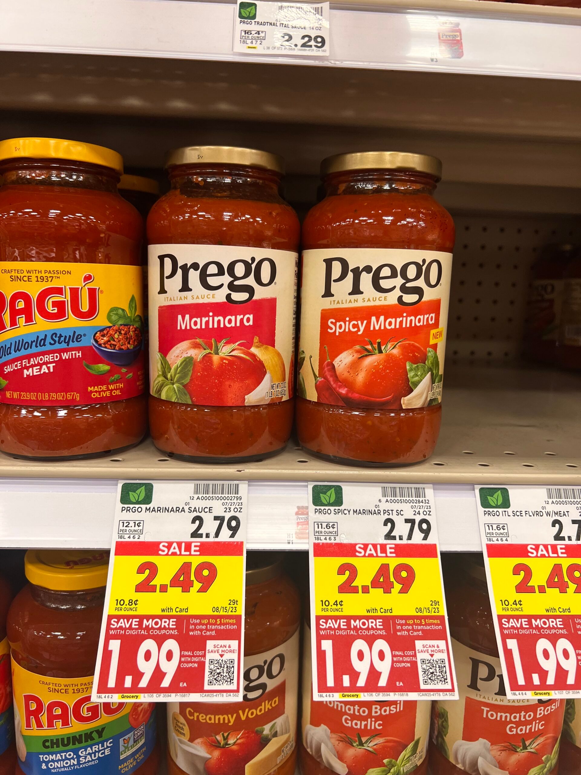 Prego Pasta Sauce as low as $1.99! - Kroger Krazy