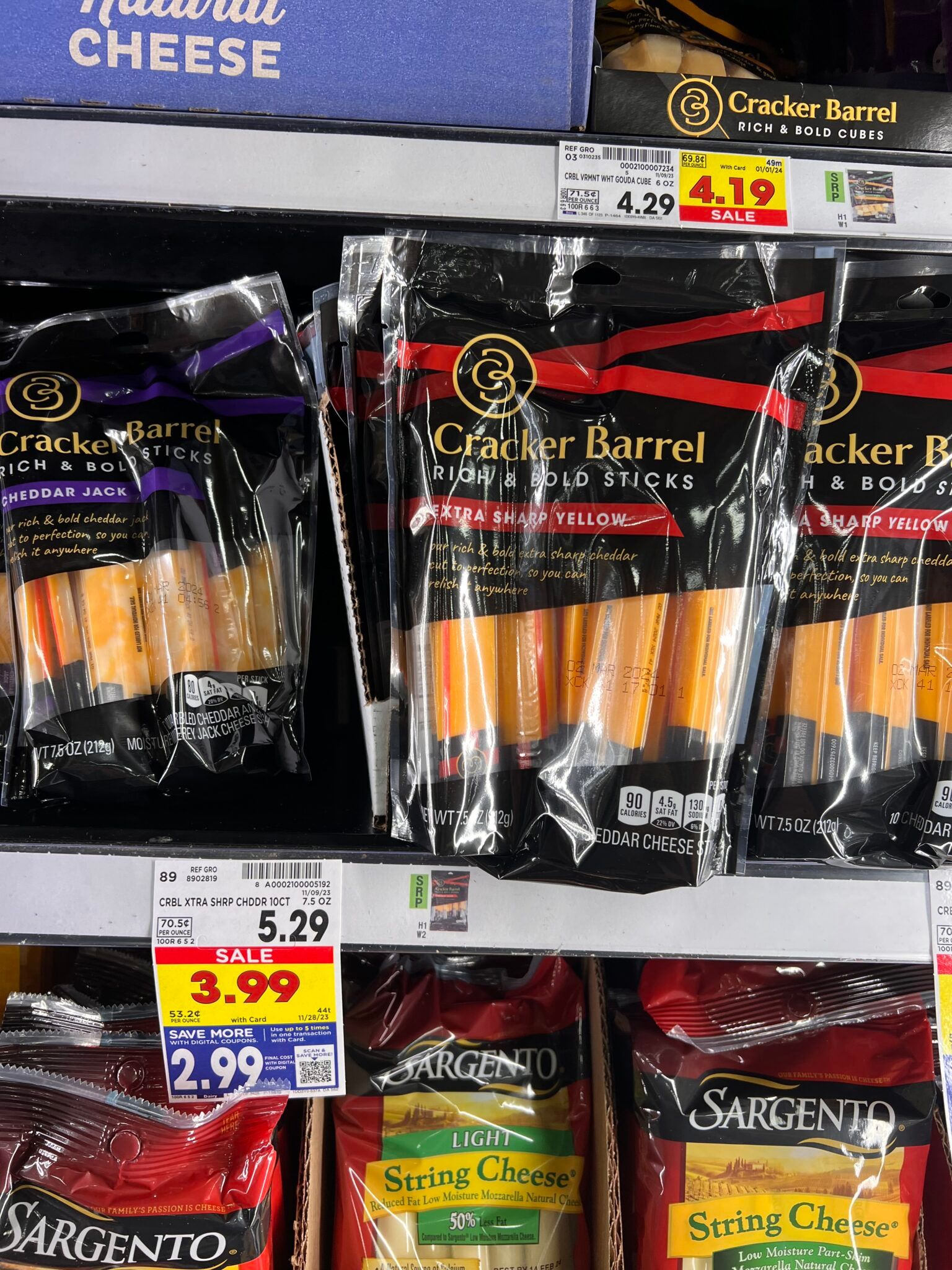 Cracker Barrel Cheese Sticks as low as $2.24! - Kroger Krazy